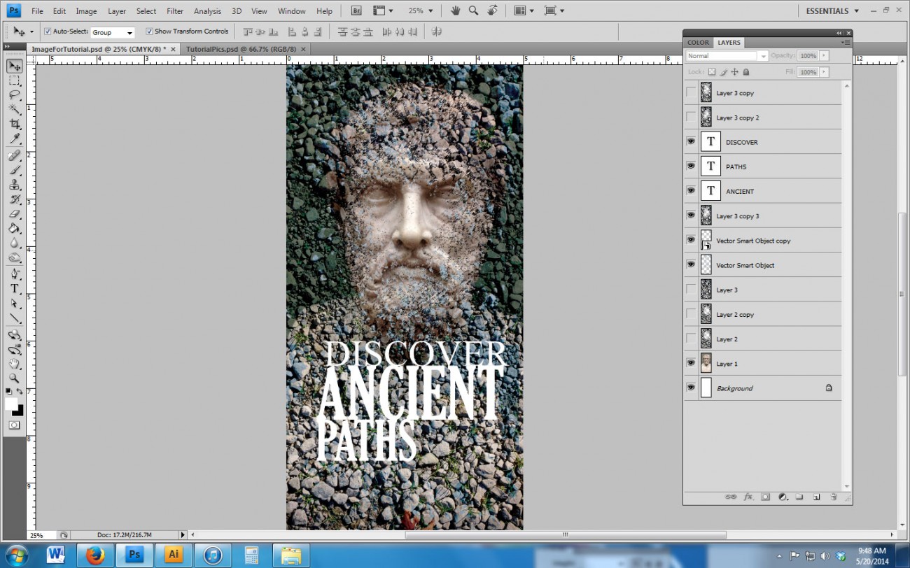 Using Ground Texture Packs to Create a Brochure Design in Photoshop