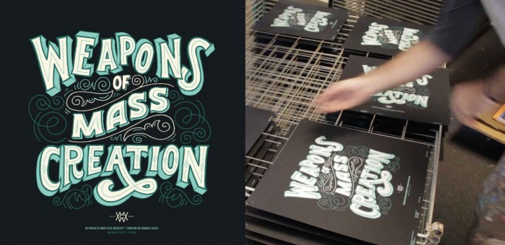 Step by Step: Printing Weapons of Mass Creation posters by Mama's Sauce