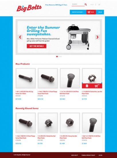 Earnest Machine - Big Bolts Website Design by Go Media