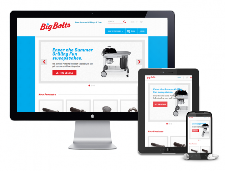 Earnest Machine - Big Bolts Website Design by Go Media